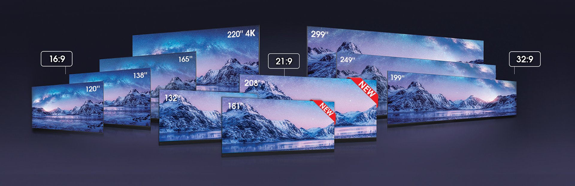 Decouvrez la 1ere gamme d'ecrans LED all in one 21:9